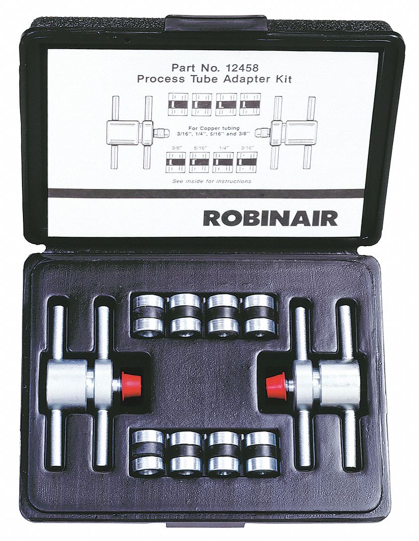 ROBINAIR, 12458, Process Tube Adapter Kit - 36J462|12458 - Grainger
