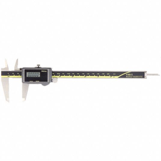 MITUTOYO, 200 mm Max Measurement - mm, 0 mm Min Measurement - mm, Solar ...
