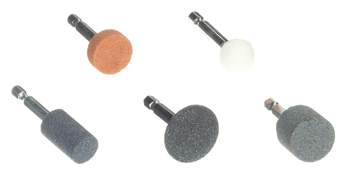Ball/Cylinder/Disc/Dish, 1 in_3/4 in_1 1/4 in Head Wd, Abrasive Point ...