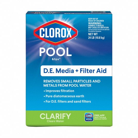 CLOROX POOL & SPA Filter Aid: Granular, Box, 24 lb - 36JT28|50124CLX ...
