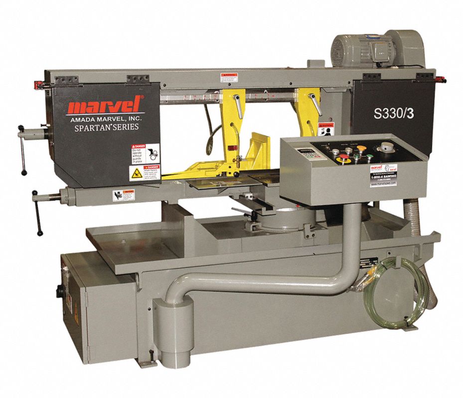 MARVEL Sierra Cinta Horizontal, 3 HP, Voltaje: 230/460, Longitud Máx ...