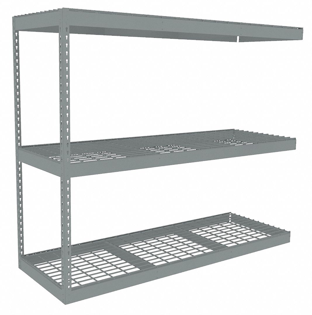 TENNSCO Boltless Shelving: Add-On, Heavy-Duty, 72 in x 24 in, 60 in ...