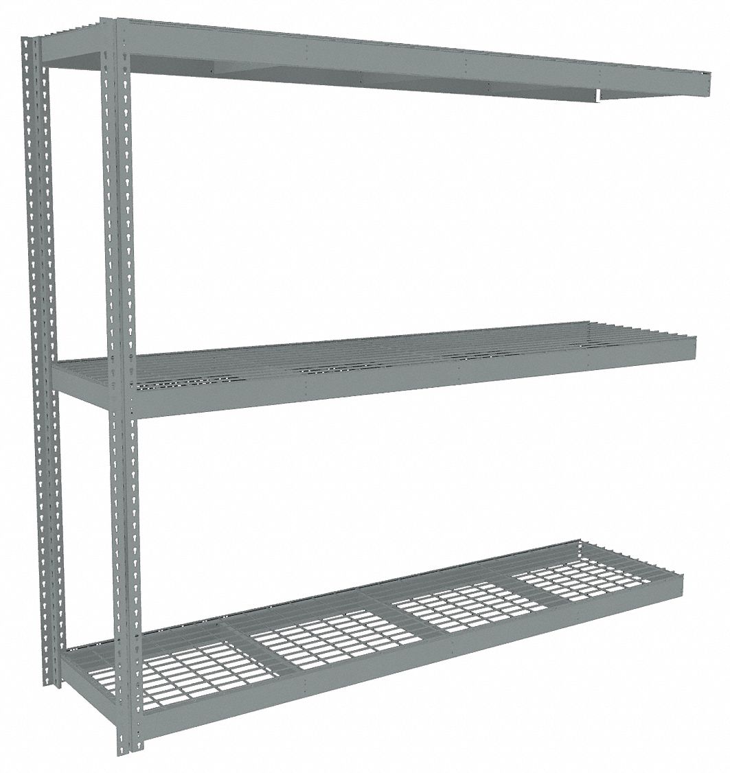 TENNSCO Boltless Shelving: Add-On, Heavy-Duty, 96 in x 24 in, 84 in ...