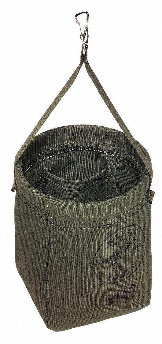 KLEIN TOOLS, 8 in H, Green, Bucket Bag - 36L228|5143 - Grainger