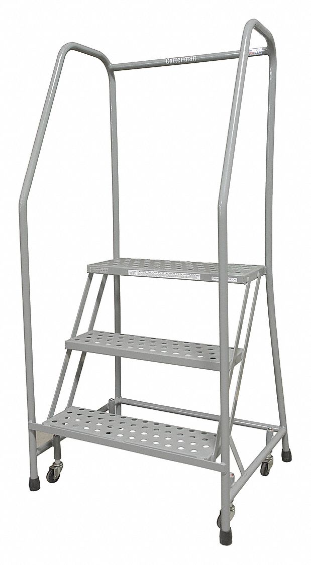 COTTERMAN, 2.5 ft Platform Ht, Assembled, Rolling Ladder - 36LH54 ...