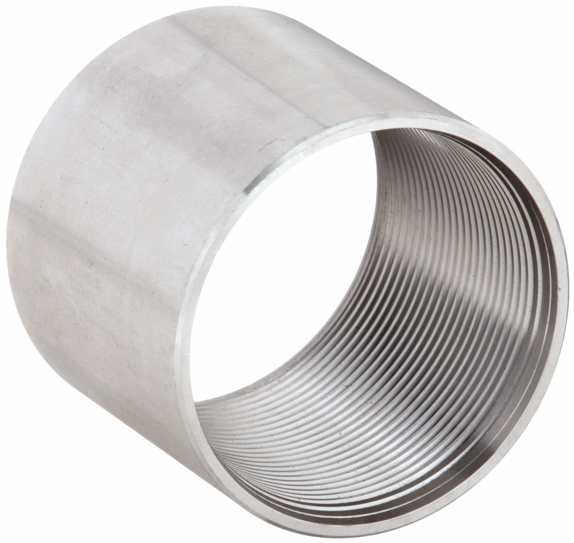 CALBRITE THREADED COUPLING, 316 STAINLESS STEEL, ¾ IN TRADE SIZE, 1⅝ IN ...
