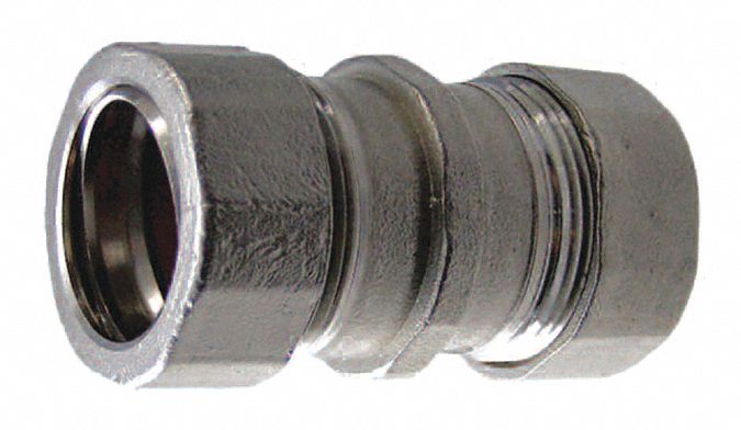 316 Stainless Steel, 1 in Trade Size, Compression Conduit Coupling ...
