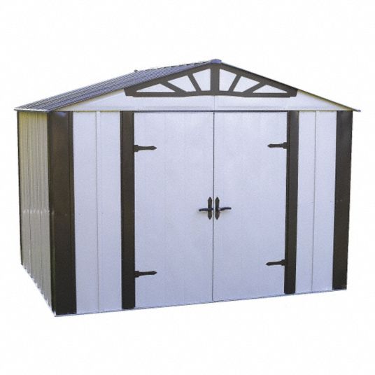 Outdoor Storage Shed,77 cu. ft.,Sand - Grainger