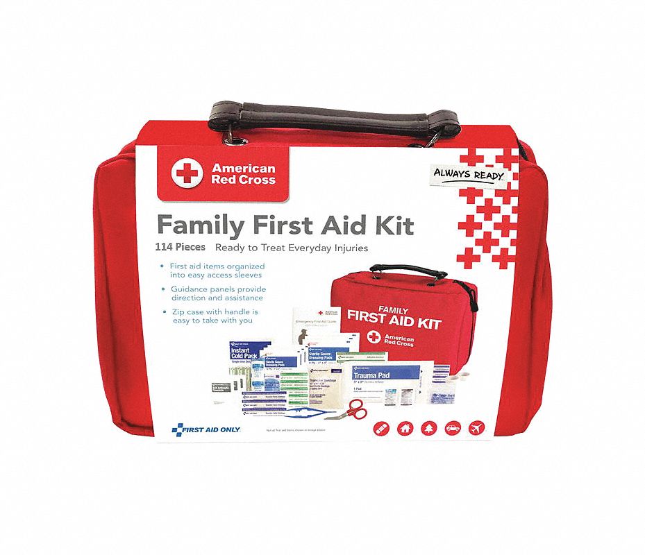 AMERICAN RED CROSS Kit Primeros Auxilios,10 Personas,118PZ - 36M325 ...