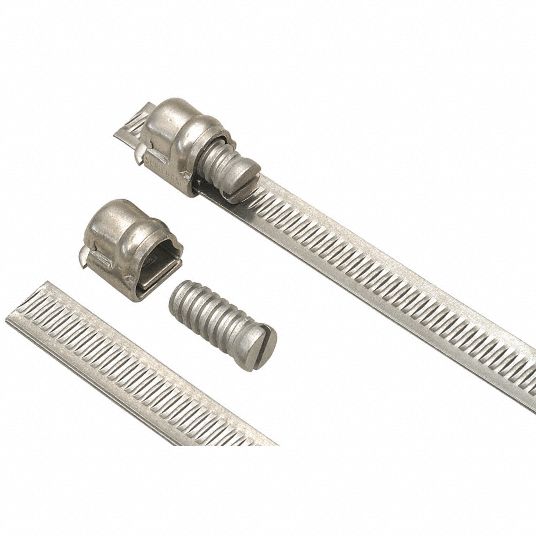 Set Screw Buckle, For 3/8 in Band Wd, Adjustable Band Clamp System ...