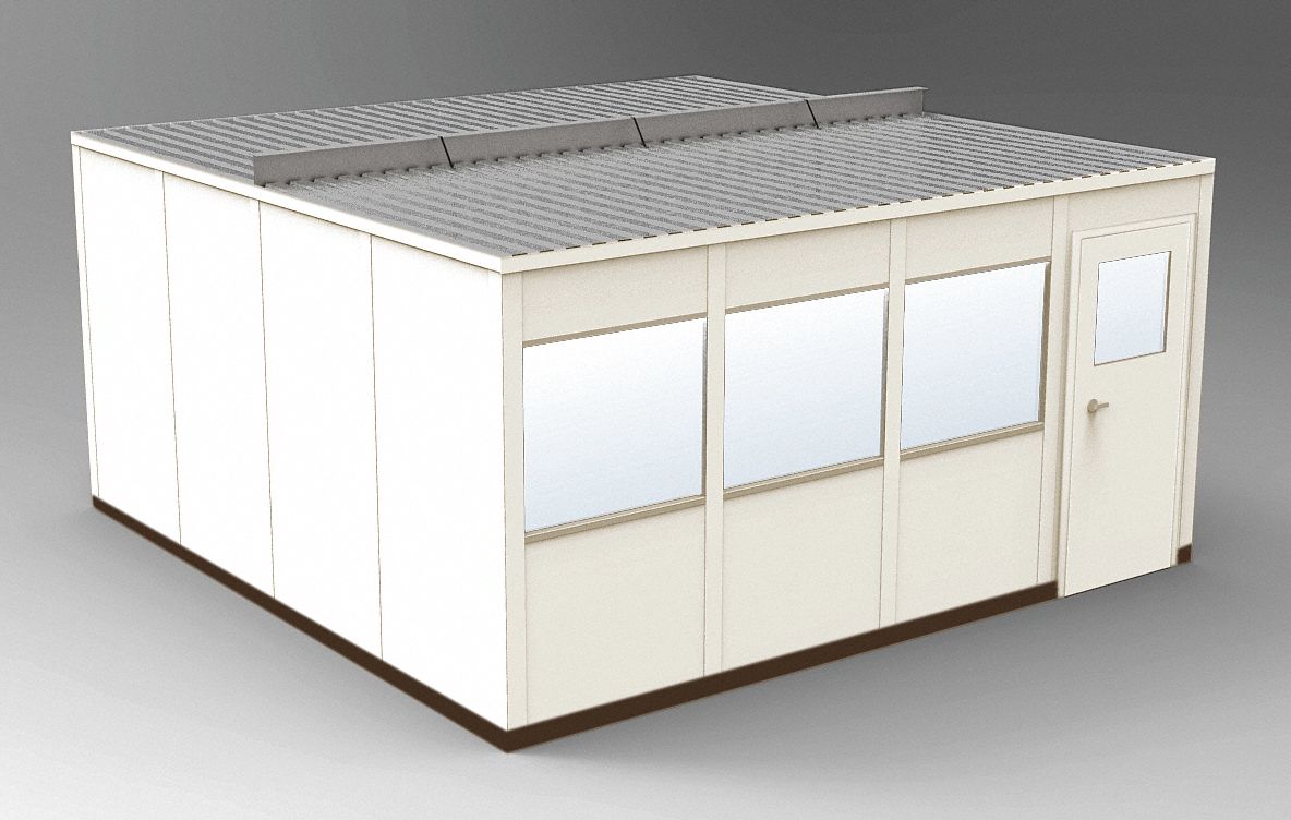 4-Wall Office,20x20,Steel,Champagne - Grainger