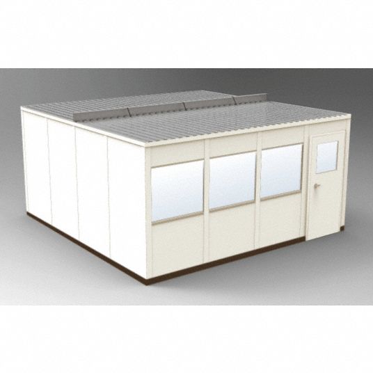 4-Wall Office,20x20,Steel,Champagne - Grainger