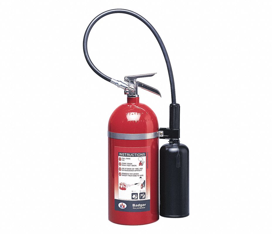 BADGER Extintor Clase BC , Dióxido de Carbono , Capacidad 10 lb ...
