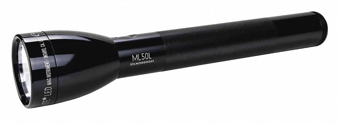 Handheld Flashlight: C Battery, LED, 10.15 in Lg, 600 lm Max Lumens ...