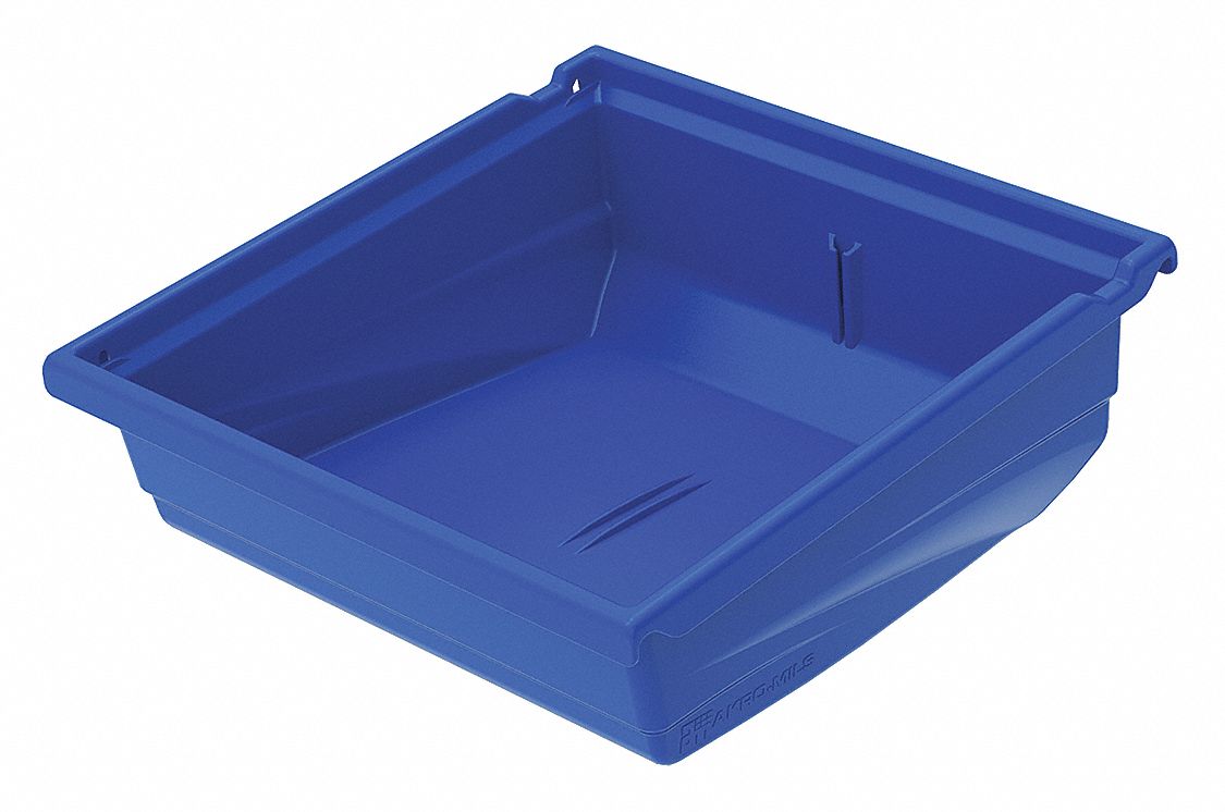 AKRO-MILS Hanging Bin, Blue, 11 1/2 in Outside Length, 11 in Outside ...