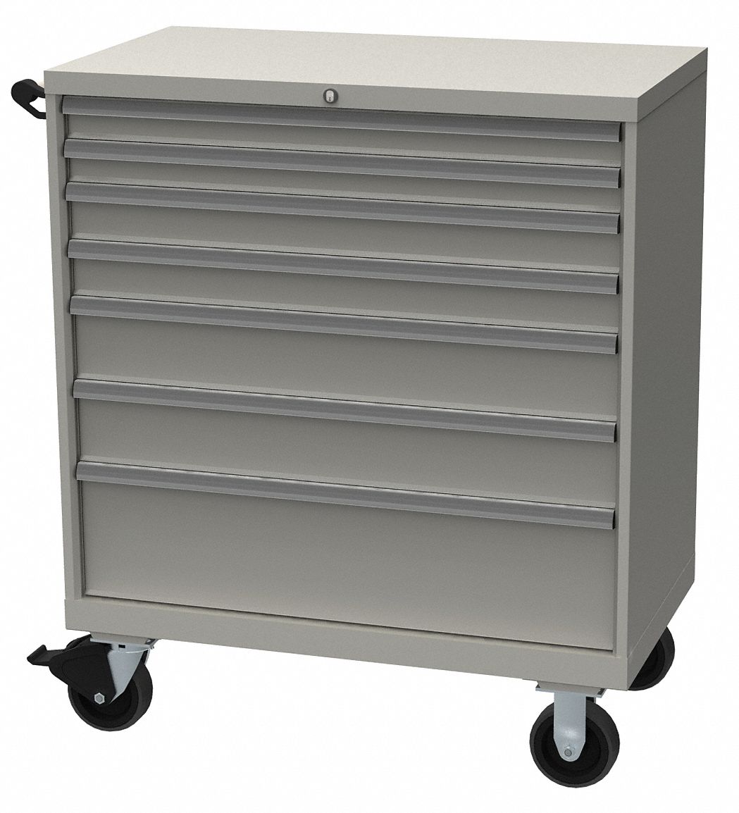 LISTA, 40 1/4 in x 22 1/2 in x 47 1/2 in, 7 Drawers, Modular Drawer ...