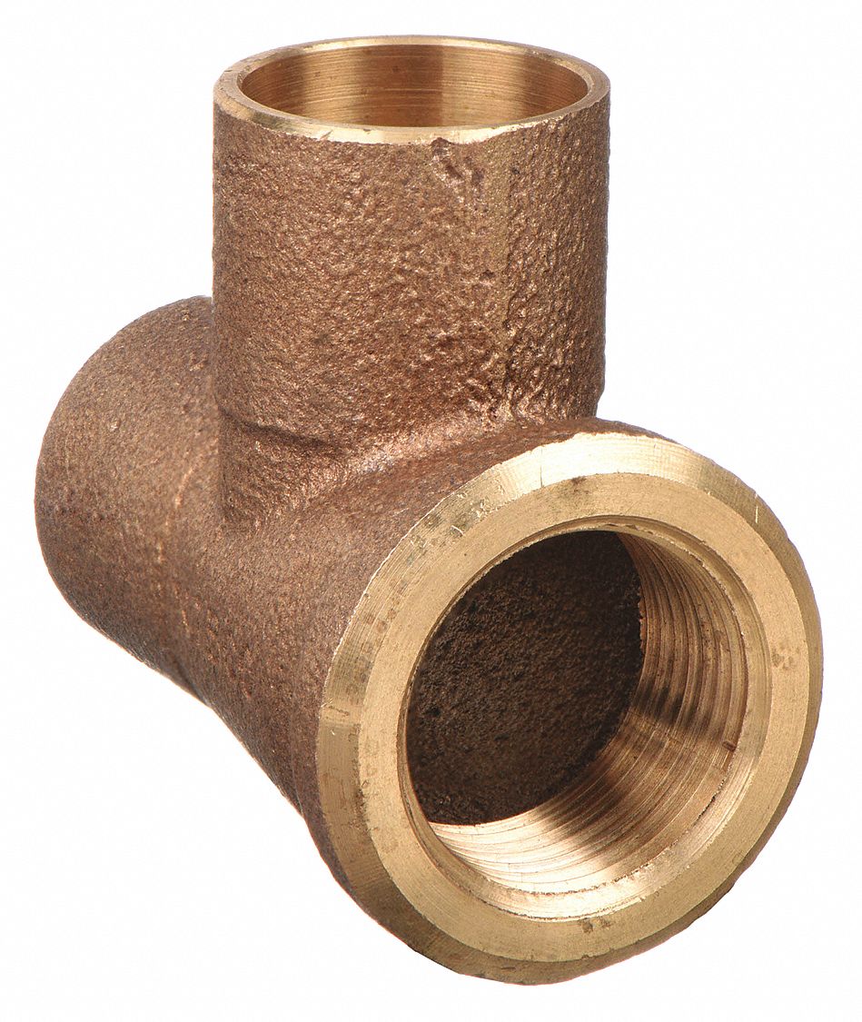 NIBCO, 1/2 in CTS x 1/2 in Pipe x 1/2 in CTS, Cup x FNPT x Cup, Sweat ...