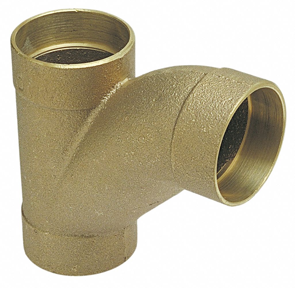 NIBCO DWV Long Turn Tee Wye: Cast Bronze, Cup x Cup x Cup, 2 in x 2 in ...