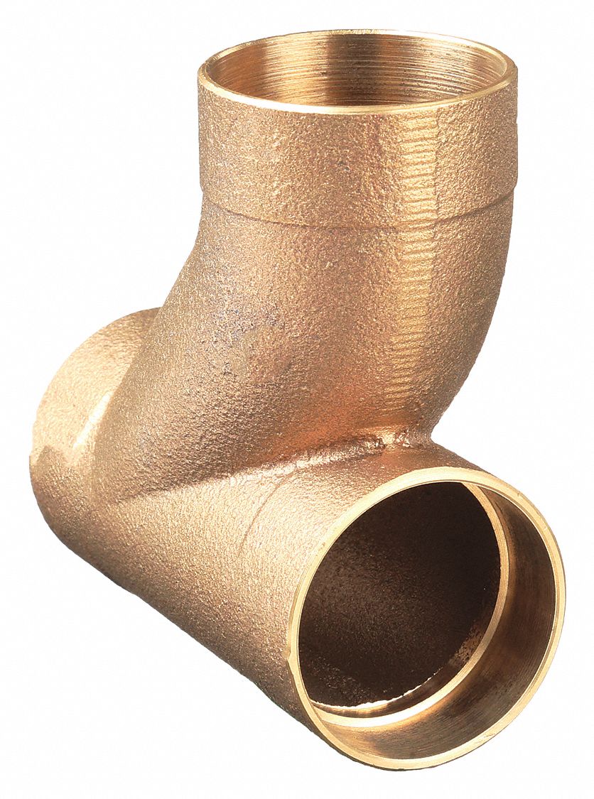 Cast Bronze, Cup x Cup x Cup, DWV Long Turn Tee Wye - 36N550|812 2 ...