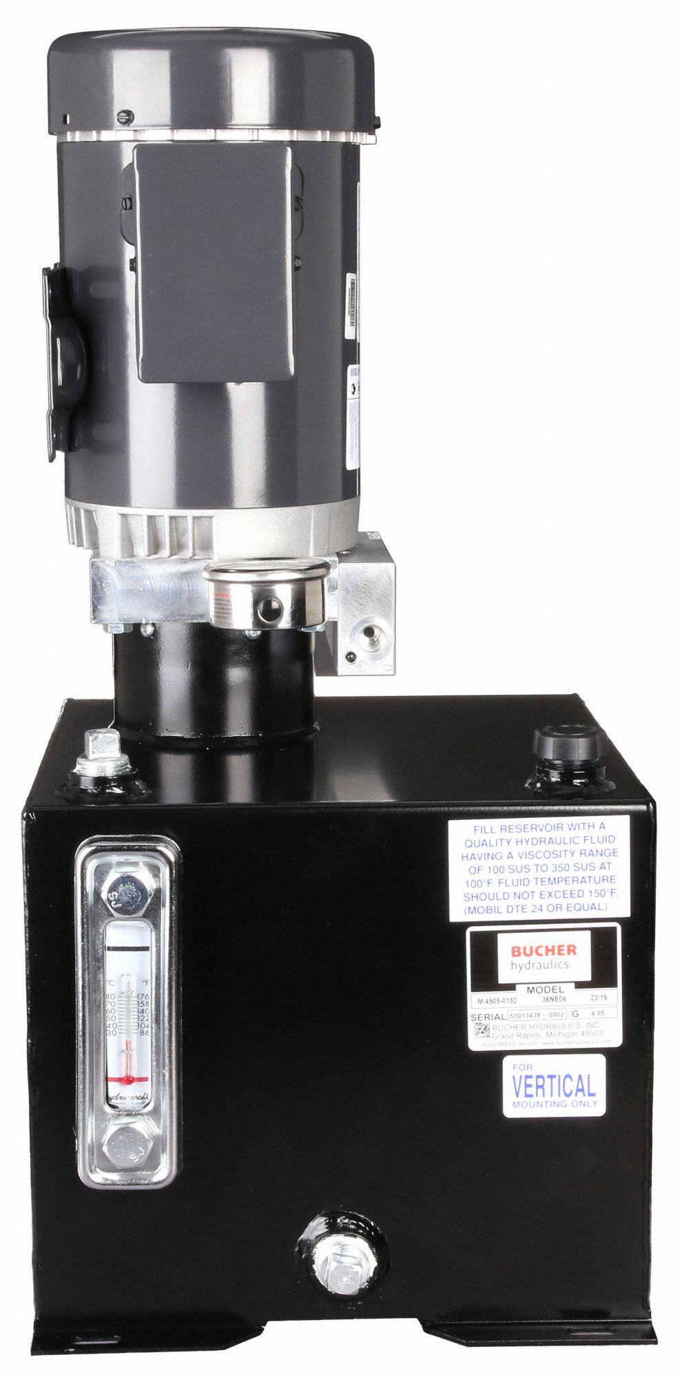 MONARCH Hydraulic Power Unit: 1.9 gpm, 1,500 psi Max. Pressure, 2 hp, 5 ...