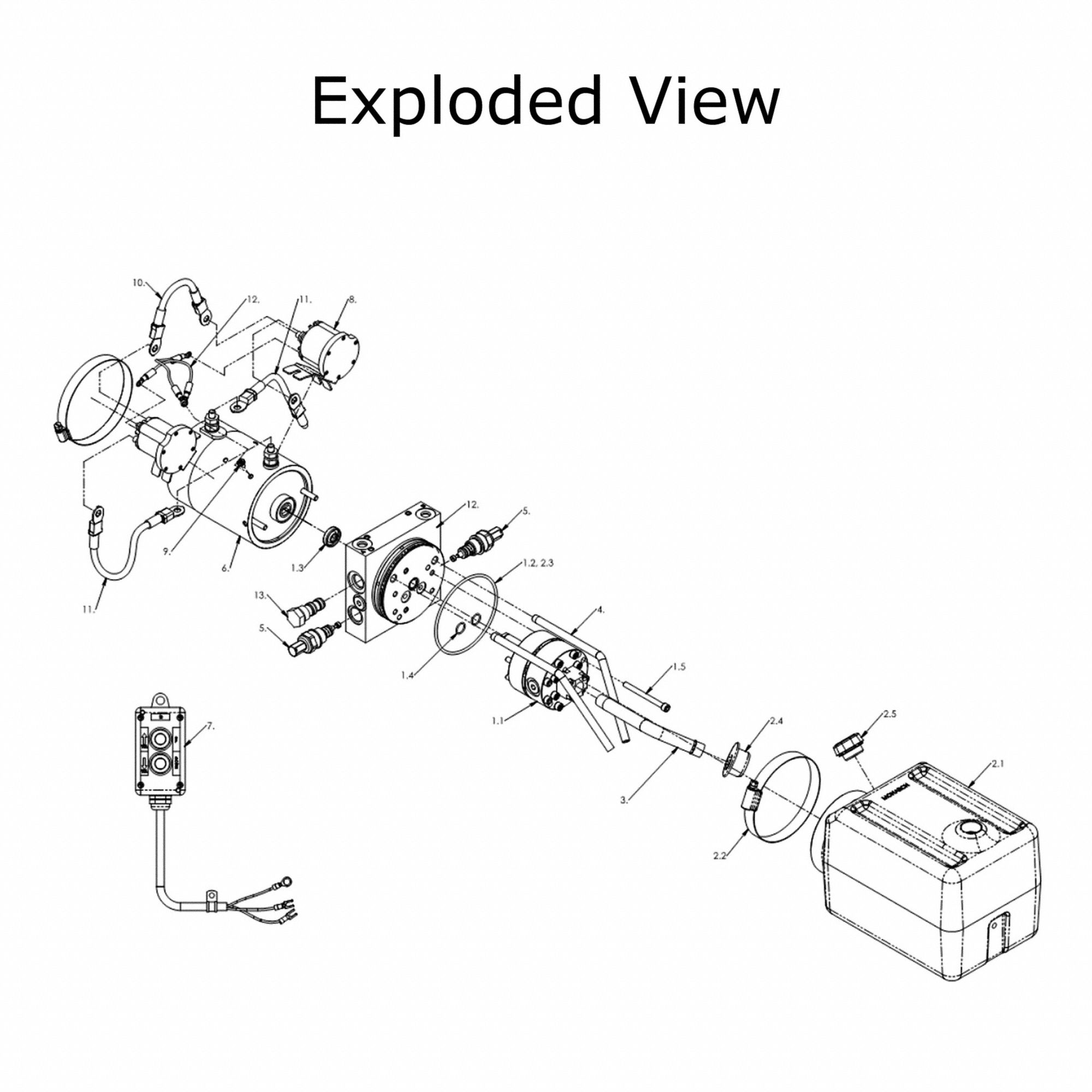 MONARCH Hydraulic Power Unit: 2 gpm, 3,000 psi Max. Pressure, 1 gal ...