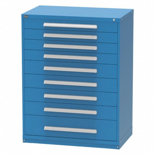 VIDMAR, 45 in x 21 3/8 in x 59 in, 9 Drawers, Modular Drawer Cabinet ...