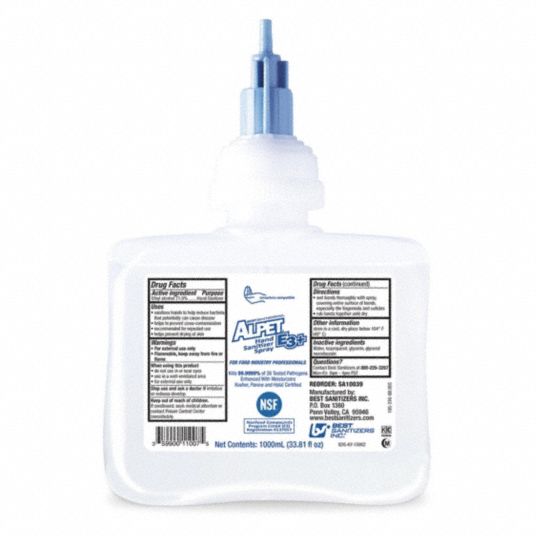 BEST SANITIZERS, INC., Alpet E3 Plus Series, Liquid, Hand Sanitizer ...