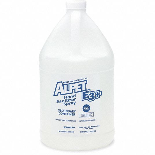 BEST SANITIZERS, INC., 12 in Overall Ht, Clear, Hand Sanitizer Spray ...