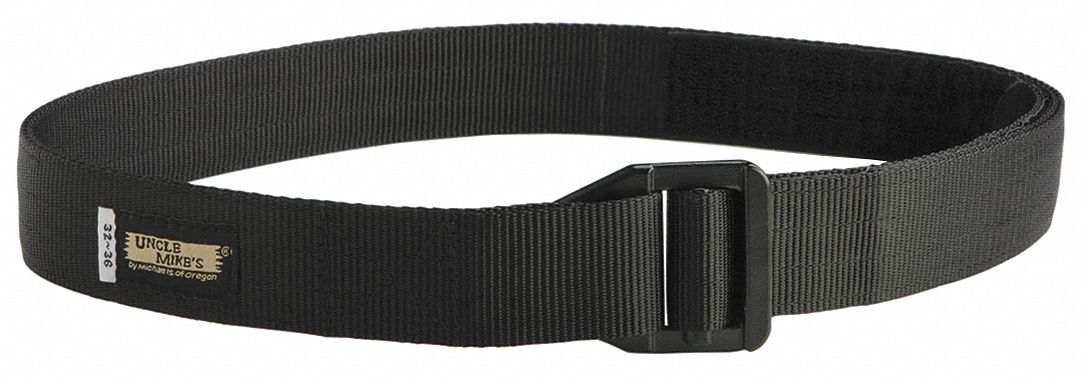 Instructors Belt, Nylon, Black, Width: 1 1/2 in, Size: XL - Grainger