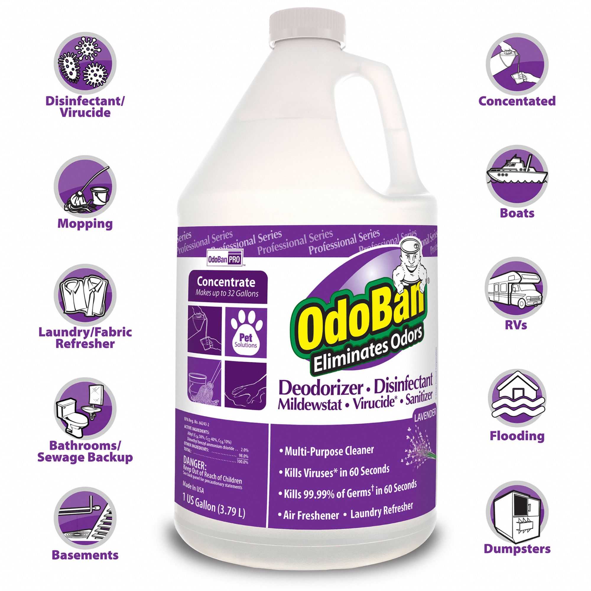 ODOBAN Odor Eliminator and Disinfectant: Odor Eliminator and ...