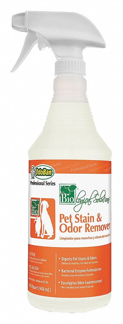 ODOBAN BioPet Stain and Odor Remover, 32 oz, Bottle, Ready to Use, PK ...