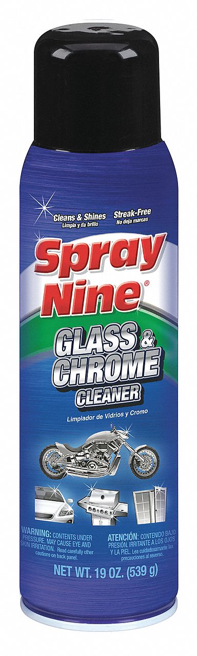 SPRAY NINE, Liquid, Aerosol Spray Can, Glass and Chrome Cleaner ...