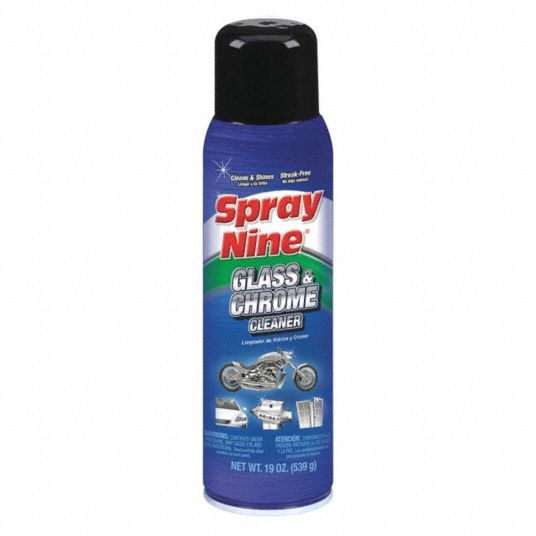 SPRAY NINE, Liquid, Aerosol Spray Can, Glass and Chrome Cleaner ...