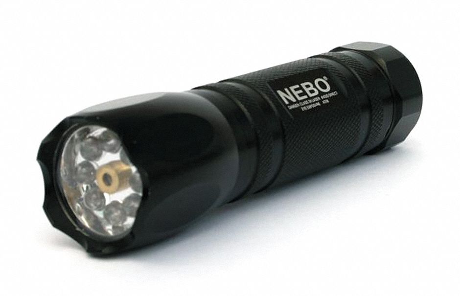 LED Mini Flashlight, Aluminum, Maximum Lumens Output: 14, Black, 4.50 ...