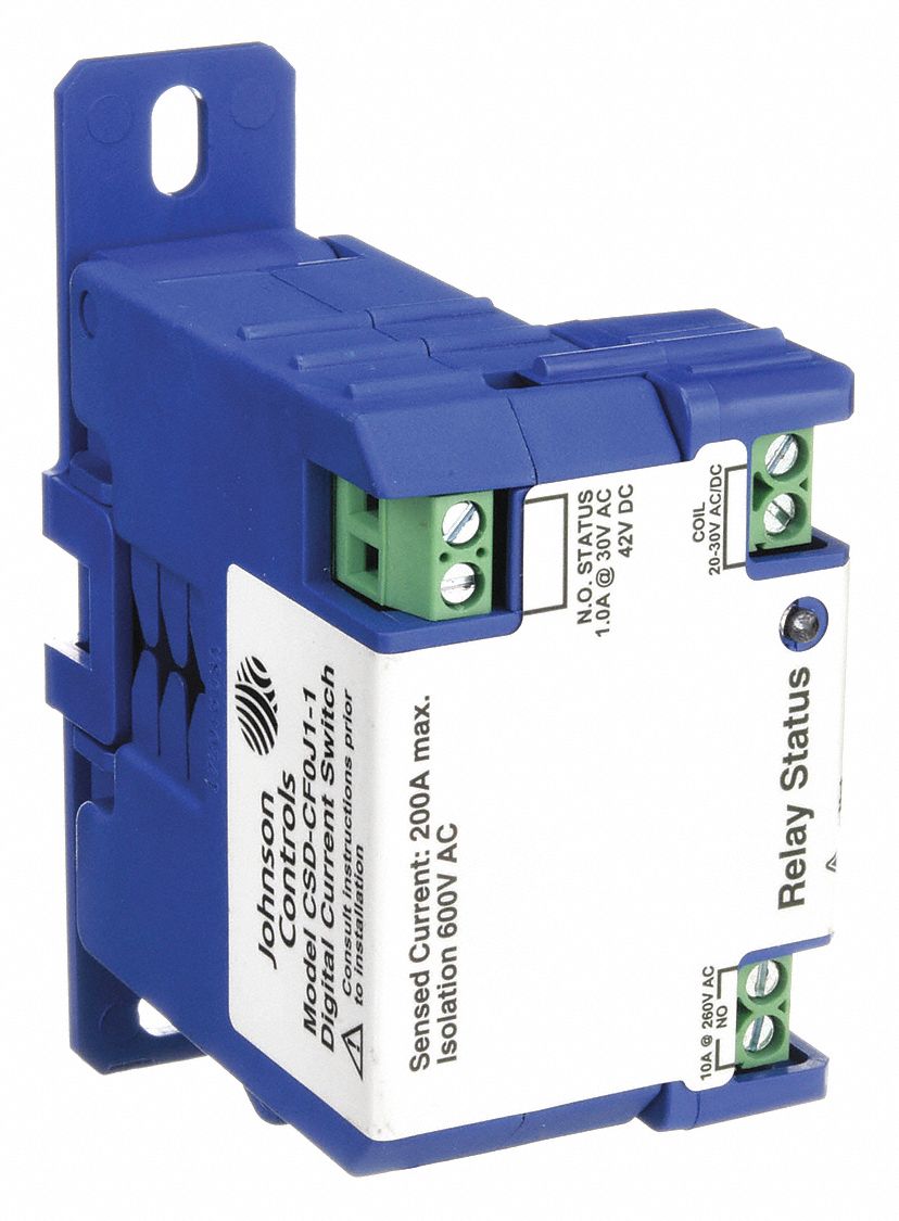 Current Sensing Relay, 24V AC Input or Control Voltage, 1.00A @ 30V AC ...