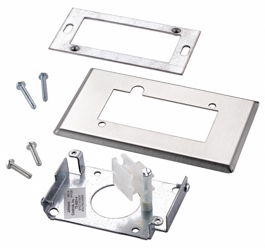 JOHNSON CONTROLS Temperature Sensor Wall Mount Plate, For Use With: TE ...