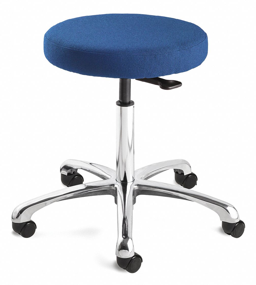 BEVCO Round Stool: 32 1/2 in Overall Ht, Pneumatic Lever, 21 1/2 in min ...