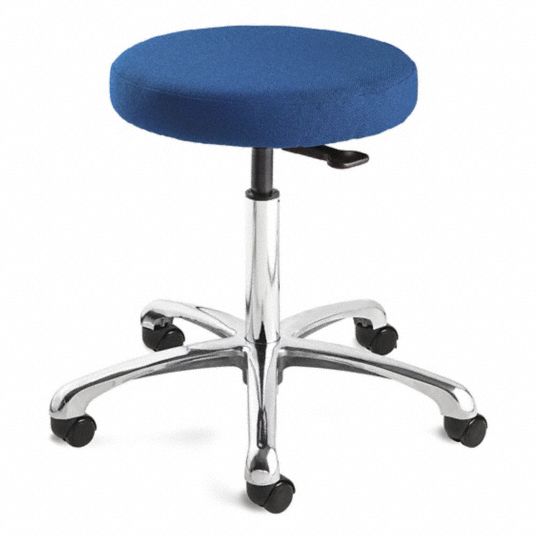BEVCO Round Stool: 32 1/2 in Overall Ht, Pneumatic Lever, 21 1/2 in min ...