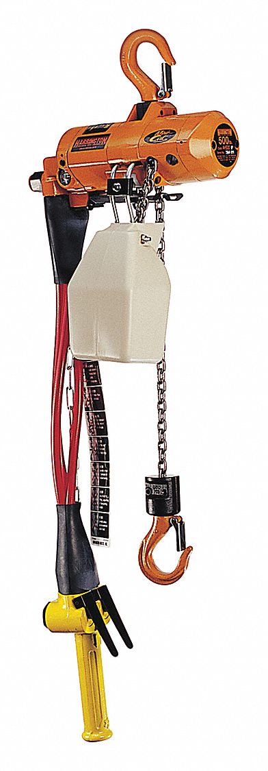 HARRINGTON, Hook Mounted - No Trolley, 300 lb Lifting Capacity, Air Chain Hoist - 46KK90|AH300P ...