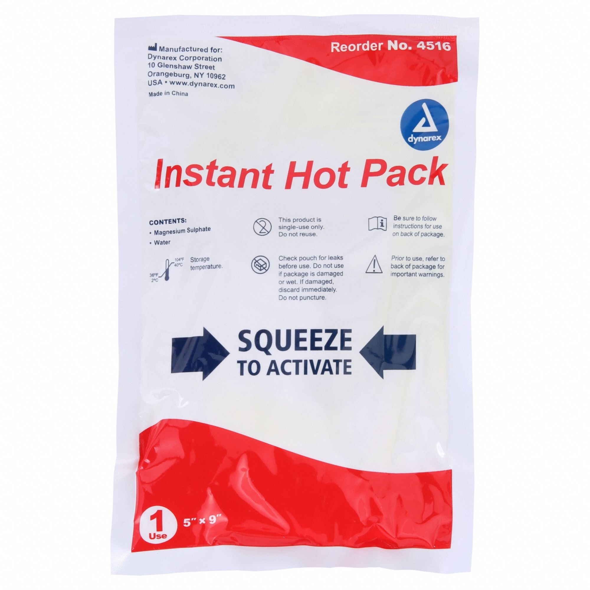 DYNAREX, 5 in Temp Pack Lg, 9 in Temp Pack Wd, Heat Pack - 36PV29|4516 ...