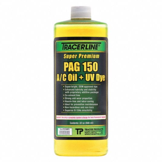 TRACERLINE, 32 oz Container Size, Green, PAG Lubricant/Dye - 36PW71 ...