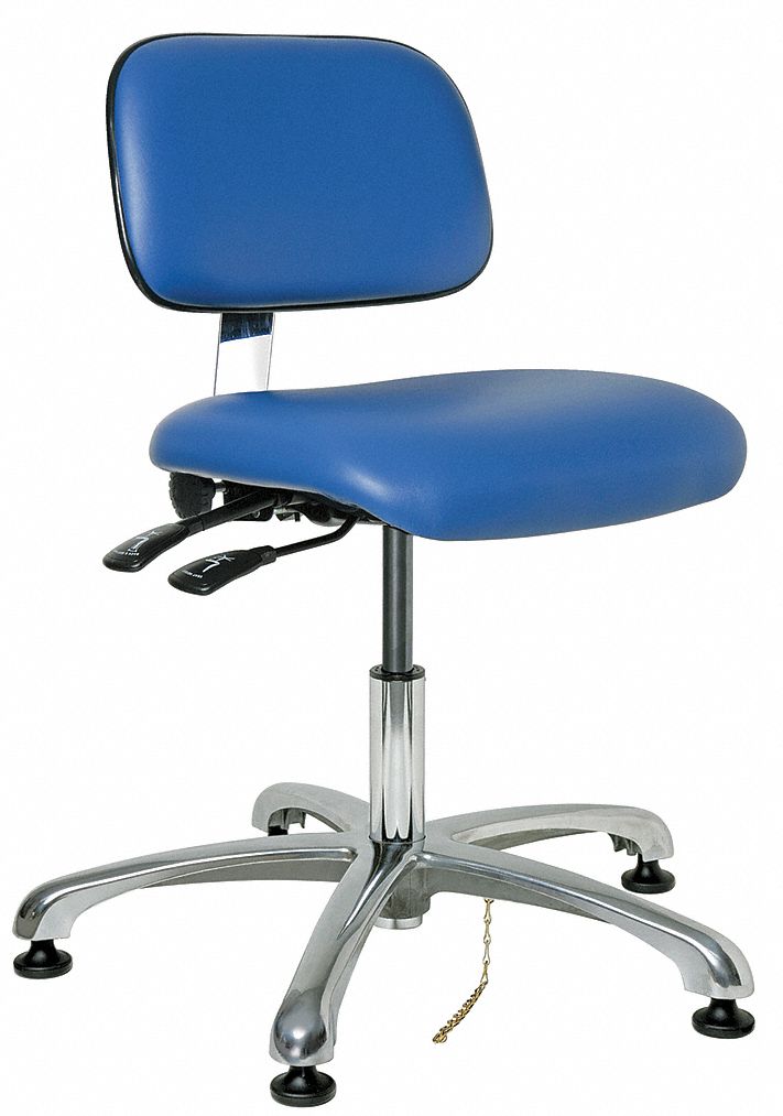 Vinyl ESD/Cleanroom Pneumatic Task Chair with 15 1/2 in to 21 in Seat ...