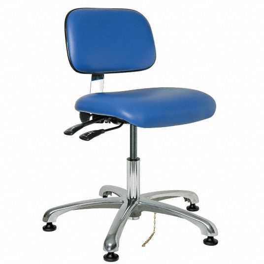 Vinyl ESD/Cleanroom Pneumatic Task Chair with 15 1/2 in to 21 in Seat ...