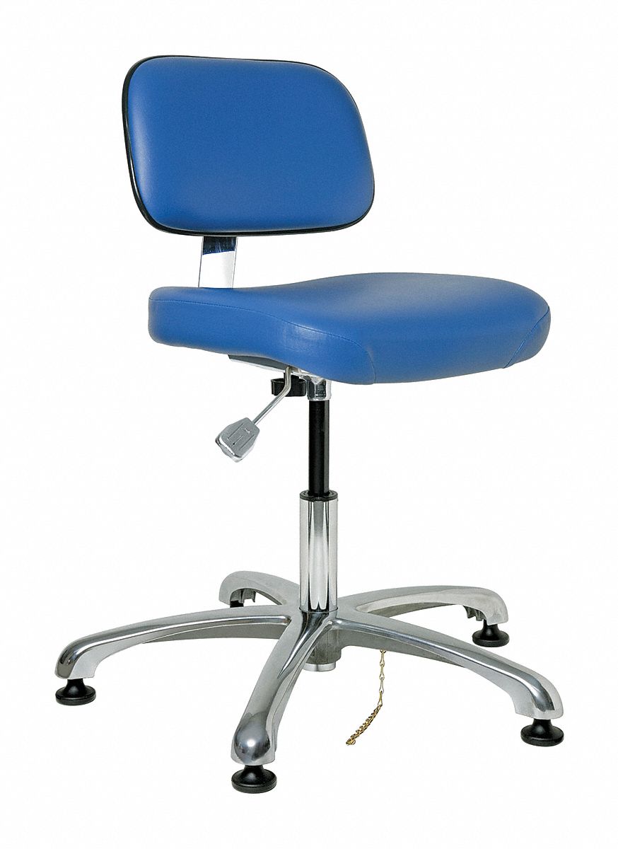 Vinyl ESD Pneumatic Task Chair with 15 1/2 in to 21 in Seat Height ...
