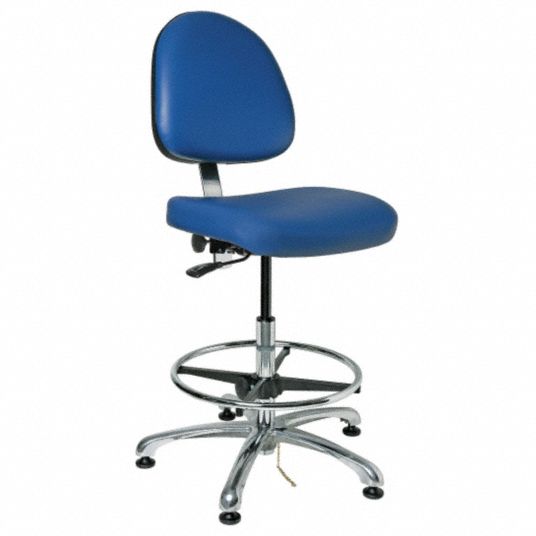 Vinyl ESD/Cleanroom Pneumatic Task Chair with 21 1/2 in to 31 1/2 in ...