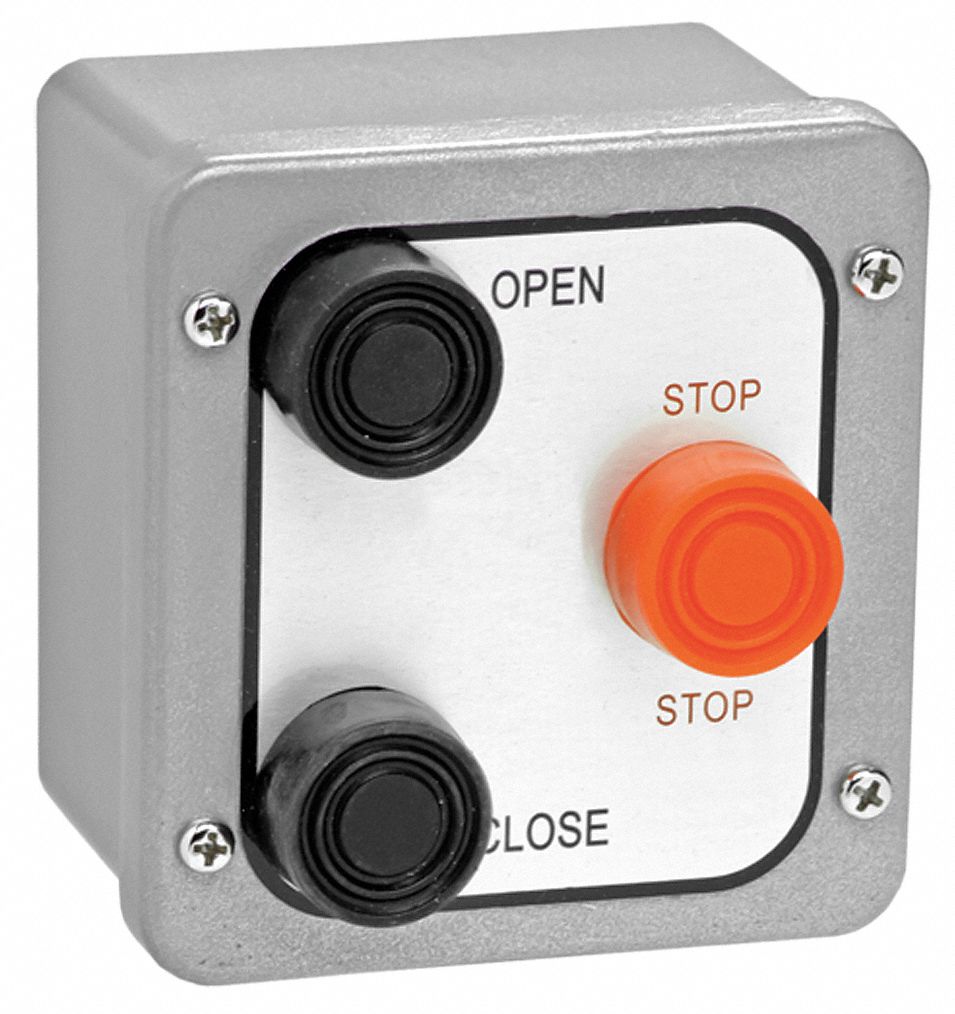 AMERICAN GARAGE DOOR SUPPLY CONTROL STATION,3 BUTTONS,SURFACE MOUNT ...