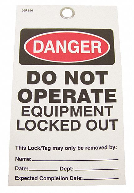 BADGER TAG & LABEL CORP, Danger, Danger Do Not Operate, Danger Do Not ...