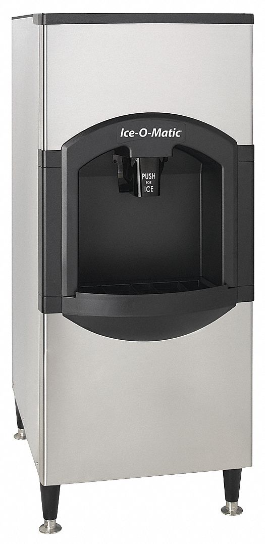 ICE-O-MATIC, 180 lb Storage Capacity, Push Button, Ice Dispenser ...