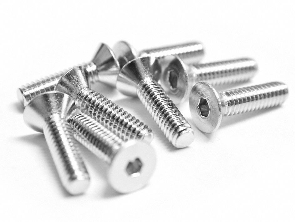 FOREVERBOLT Flat, Metric Socket Flat Head Cap Screw, M6-1.00, Stainless ...