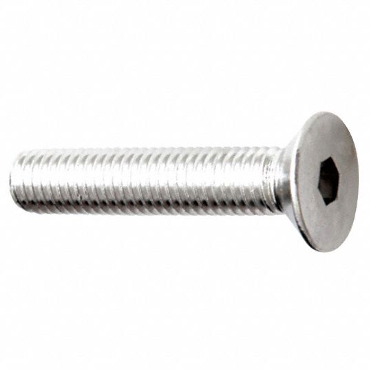 FOREVERBOLT Flat, Metric Socket Flat Head Cap Screw, M6-1.00, Stainless ...